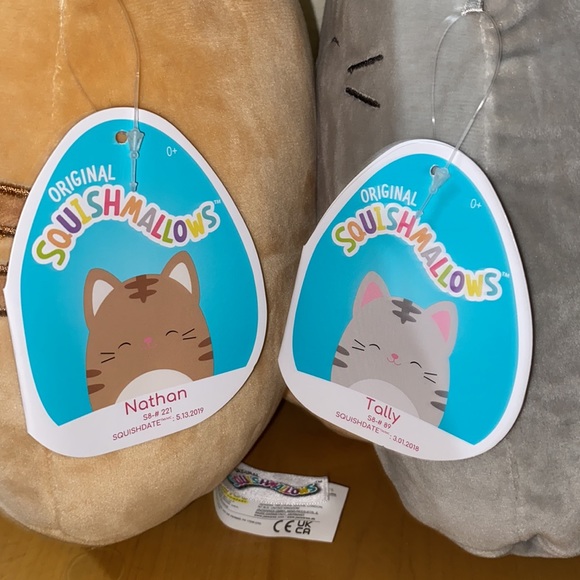 Squishmallows | Toys | Nwt Squishmallows Pair Nathan The Tabby Tally ...